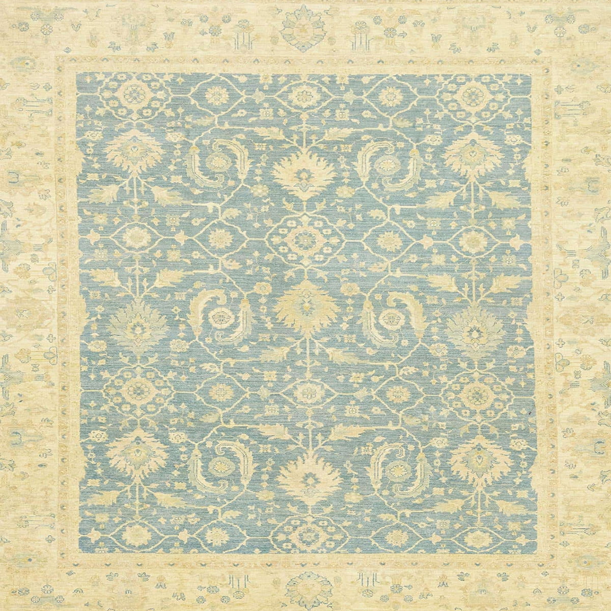 Ahgly Company Indoor Square Abstract Sage Green Oriental Area Rugs, 8 ...