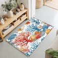 Colorful Coral Area Rugs 2x3ft Ocean Fish Floor Rug Non Slip Low Pile ...