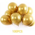 100pcs Gold Metallic Balloons 12 Inch Helium Party Balloons for ...