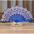 2pcs Chinese Style Dance Wedding Party Lace Silk Folding Hand Held ...
