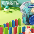 Kids Domino Train Toy Set, Automatic Dominoes Train Toys with Lights ...