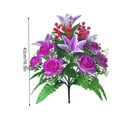 18 Roses Bouquet, Beautiful Artificial Silk Flowers for Wedding ...