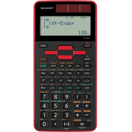 Sharp Scientific Calculator Pythagoras Standard Model EL-509T-RX (Red) | Walmart Canada