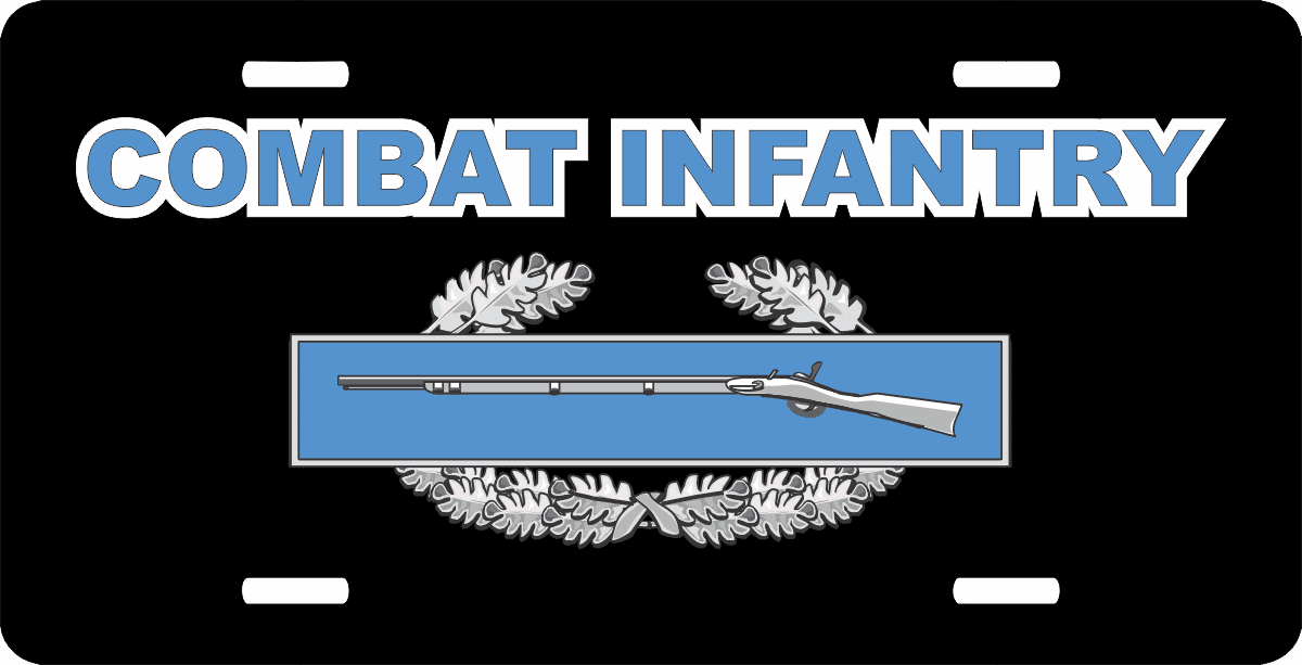 Combat Infantry Badge with Text License Plate - Walmart.com
