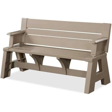 "Convertible Furniture, Convert a Bench 60"" Outdoor Patio Bench/Table ...