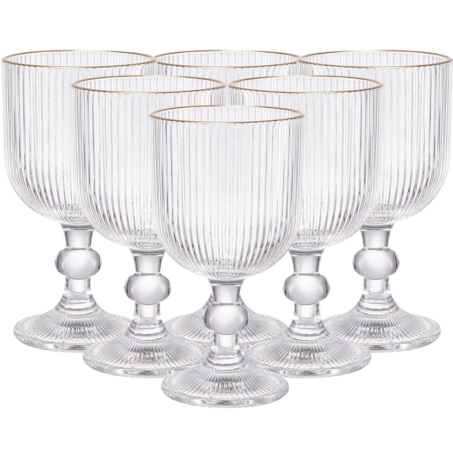 Juego de Copas 6 piezas Copa Labrada Acanalada Astriada Venecia Filo ...