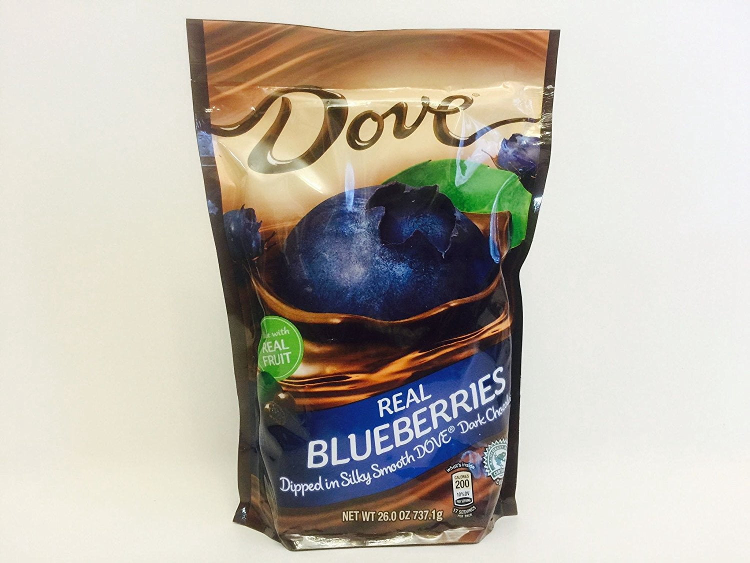 Dove REAL Blueberries Dipped in Silky Smooth Dark Chocolate, 26 Ounce ...