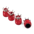 ETHZZLE 4 Pcs Bling Tire Stem Caps Tire Valve Cover Red Prevent Gas ...
