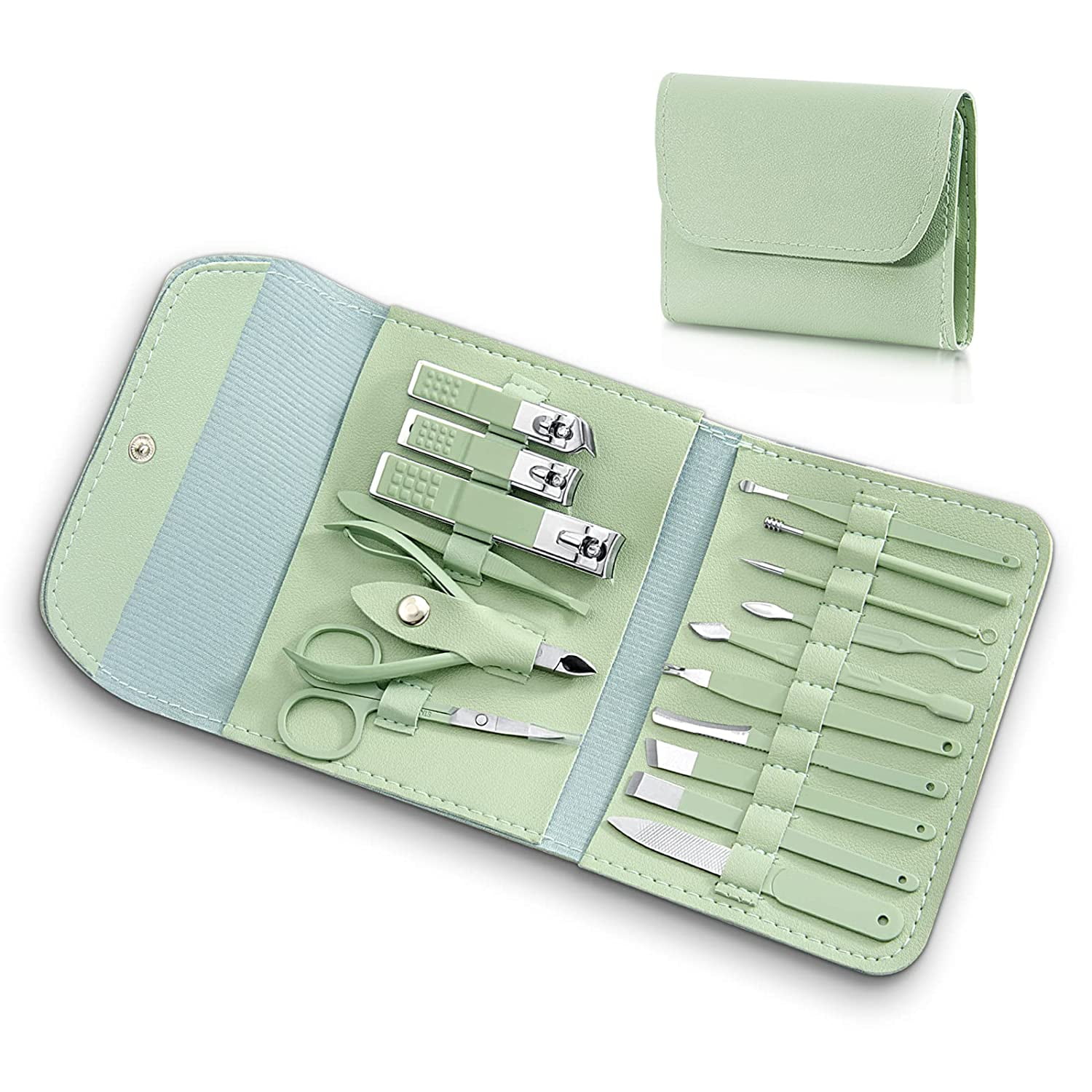 Manicure Set Professional Nail Clippers Pedicure Kit, 16 pcs Stainless ...