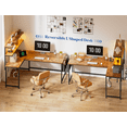 Romorgniz L Shaped Computer Desk with LED Lights & Power Outlet ...