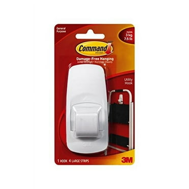Command Jumbo Plastic Hook with Adhesive Strips, 3-Hooks - Walmart.com