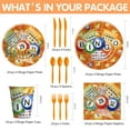 HIPVVILD Bingo Paper Plates And Napkins Decorations Party Tableware ...