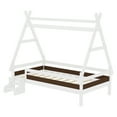 LHYY Twin House Platform Bed with Stairs,Solid Wood Twin Bed Frame,Low ...
