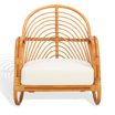 SAFAVIEH Cristen Rattan Parson Chair w/ Cushion, Natural White ...