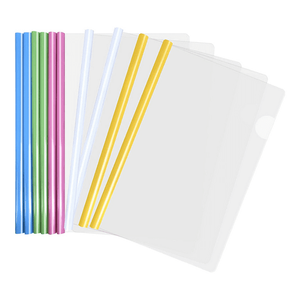 10 pieces of plastic sliding folders, transparent report covers, A4 ...