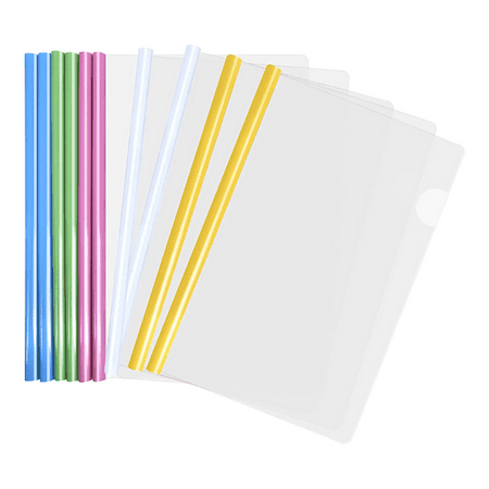 10 pieces of plastic sliding folders, transparent report covers, A4 ...