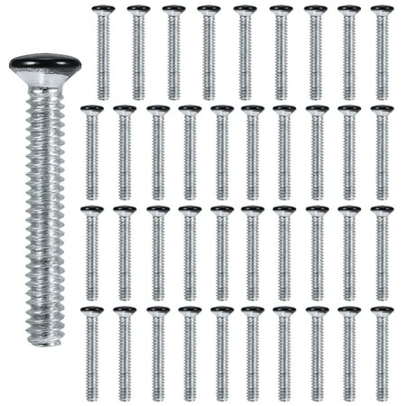 60Pcs 1/2 Inch Long 6-32 Thread White Wall Plate Screws Outlet Cover ...