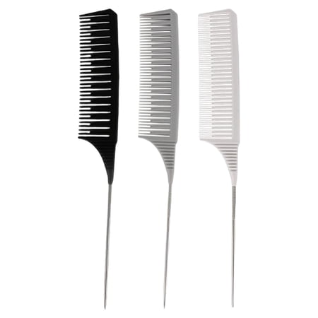 3x Pick Dyeing Comb Suit, Rat Tail Combs Teasing Highlights Weaving ...