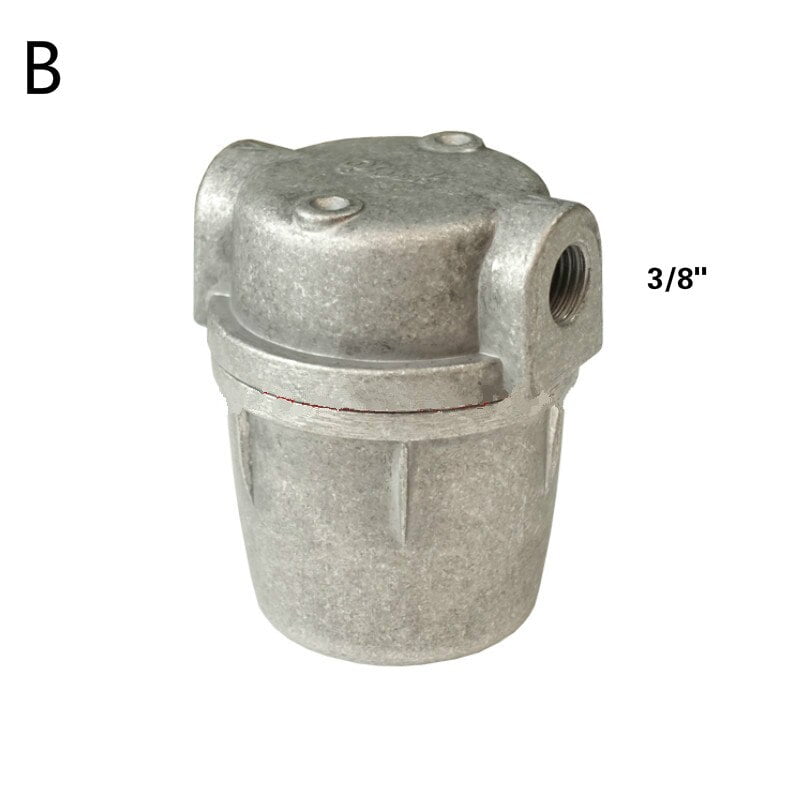 25L/H Aluminum Cup Oil Strainer Filter Transparent Cup 1/4" 3/8" Small ...