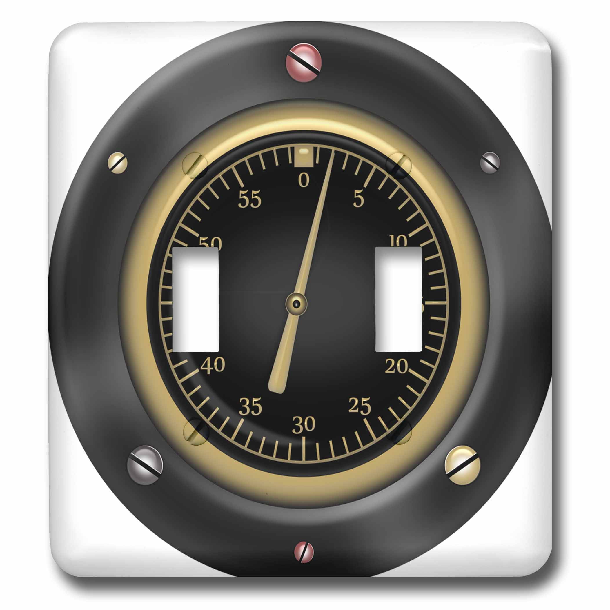 3dRose Black, Red, and Faux Gold Steampunk Speedometer Illustration ...