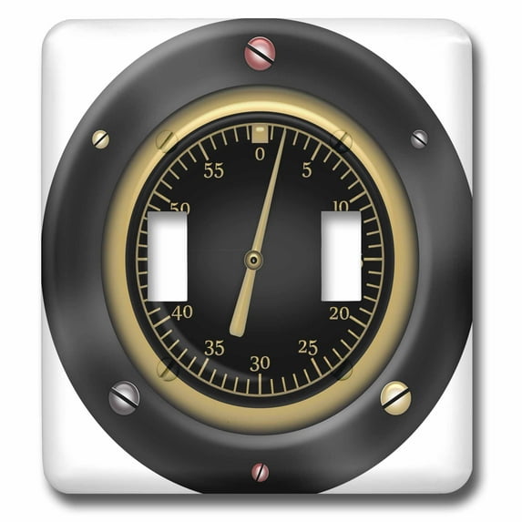 3dRose Black, Red, and Faux Gold Steampunk Speedometer Illustration ...