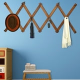 "Dseap Mounted Coat Rack: 16"" Wooden Expandable Organizer, Hat Holder ...