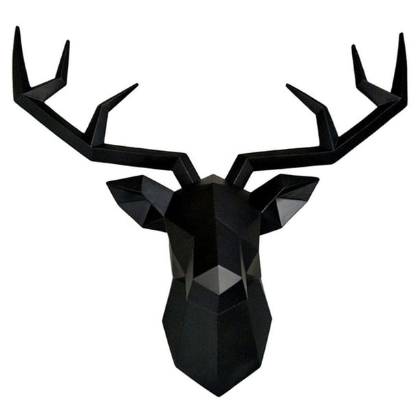 Modern Faux Taxidermy Deer Antler Wall Mount Animal Figurine Sculpture ...