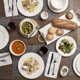 Embossed White Porcelain Round 12 Piece Dinnerware Set - Walmart.com