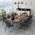 2-Pack Folding Conference Room Table with Wheels, Mobile Modular ...