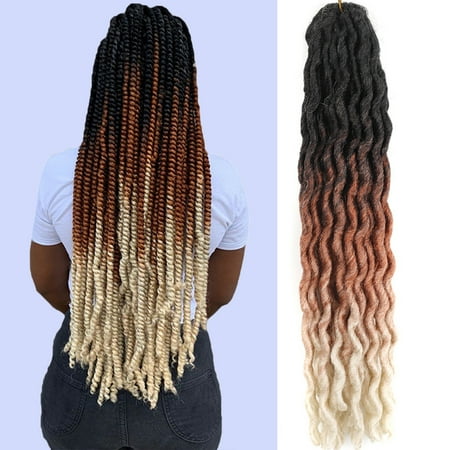 Archer Braided Wig Curly Extend Hairs Thick Texture Dreadlock Black ...