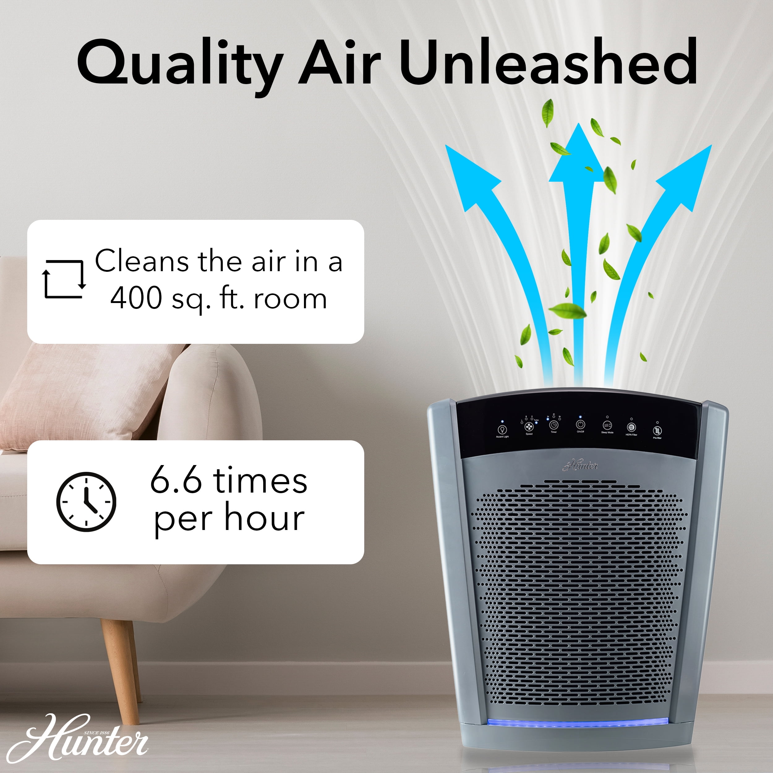 Hunter Fan Company Brandclub Hunter HP800 Air Purifiers for Home Large Room and Bedroom