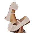 Byworldtasic Womens Mary Jane Flats with Bow Ballet Style Dress Shoes ...