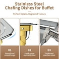 TINANA 8QT Gold Stainless Steel Chafing Dish Buffet Set, Food Warmers ...