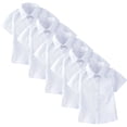 2-15T Boys 5 Pack Dress Shirts Short Sleeve Button Down Back to School ...