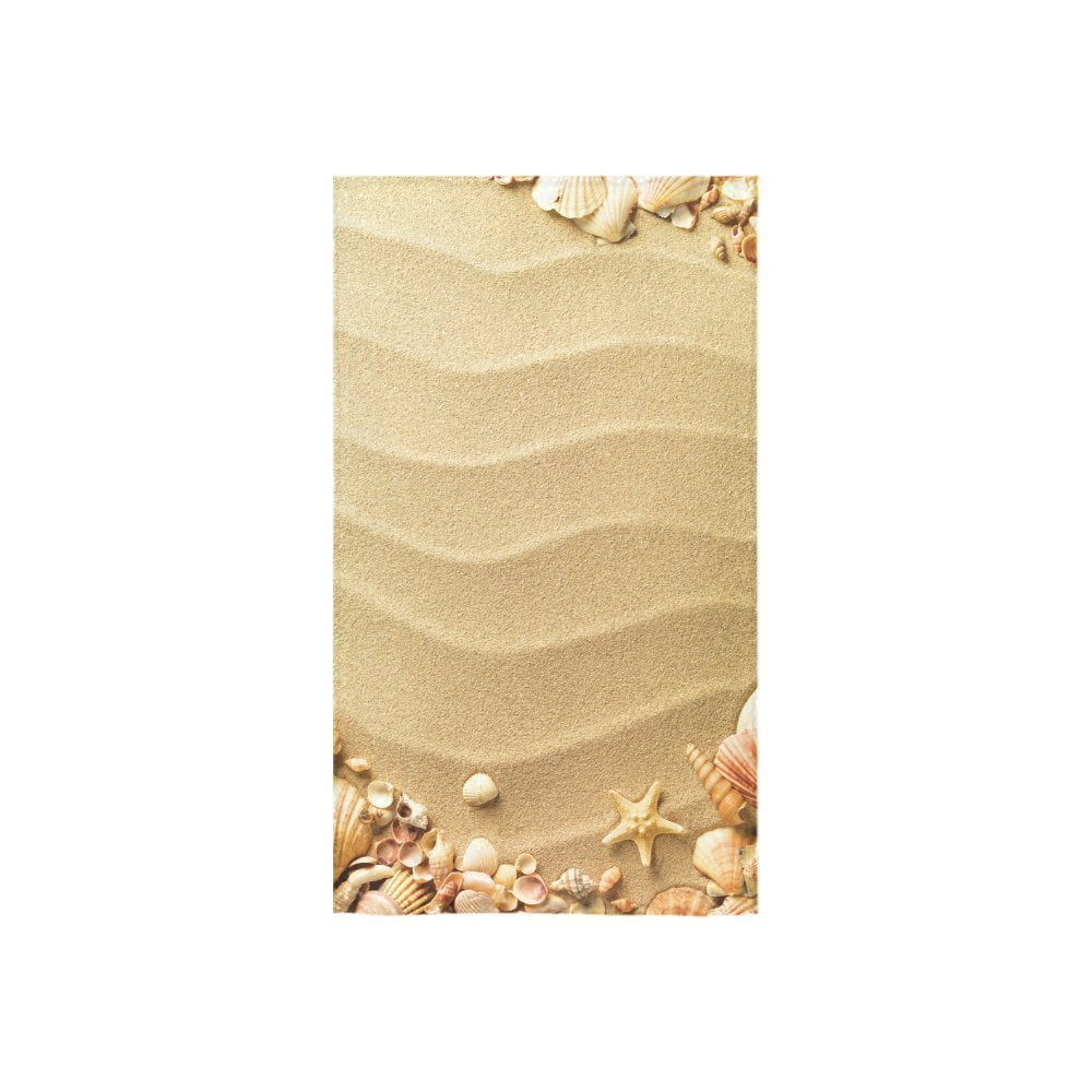 ZKGK Summer Beach Hand Towel Towel Seashell And Sand Bath Towel 16"X28 ...