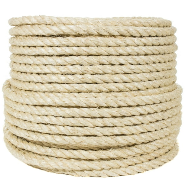 Golberg Twisted Sisal Rope Available in 1/4, 5/16, 3/8, 1/2, 3/4, and 1 ...