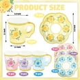 48 Sets Floral Paper Tea Cups and Saucers Disposable Party Supplies ...