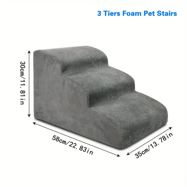 High-Density Foam Dog Stairs: Non-Slip Pet Steps for Older Dogs & Ramps ...