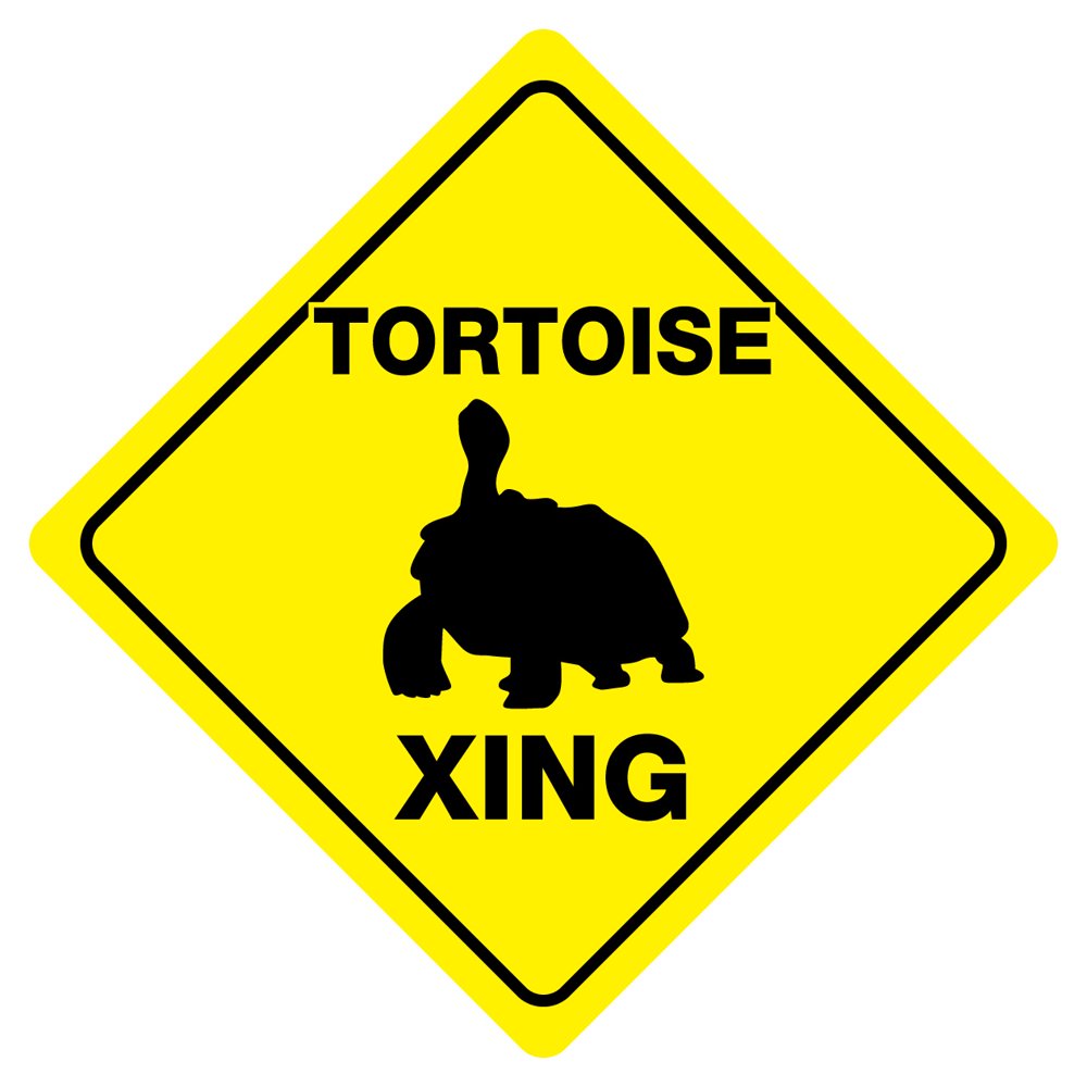 TORTOISE CROSSING Turtle Funny Novelty Xing Sign - Walmart.com ...