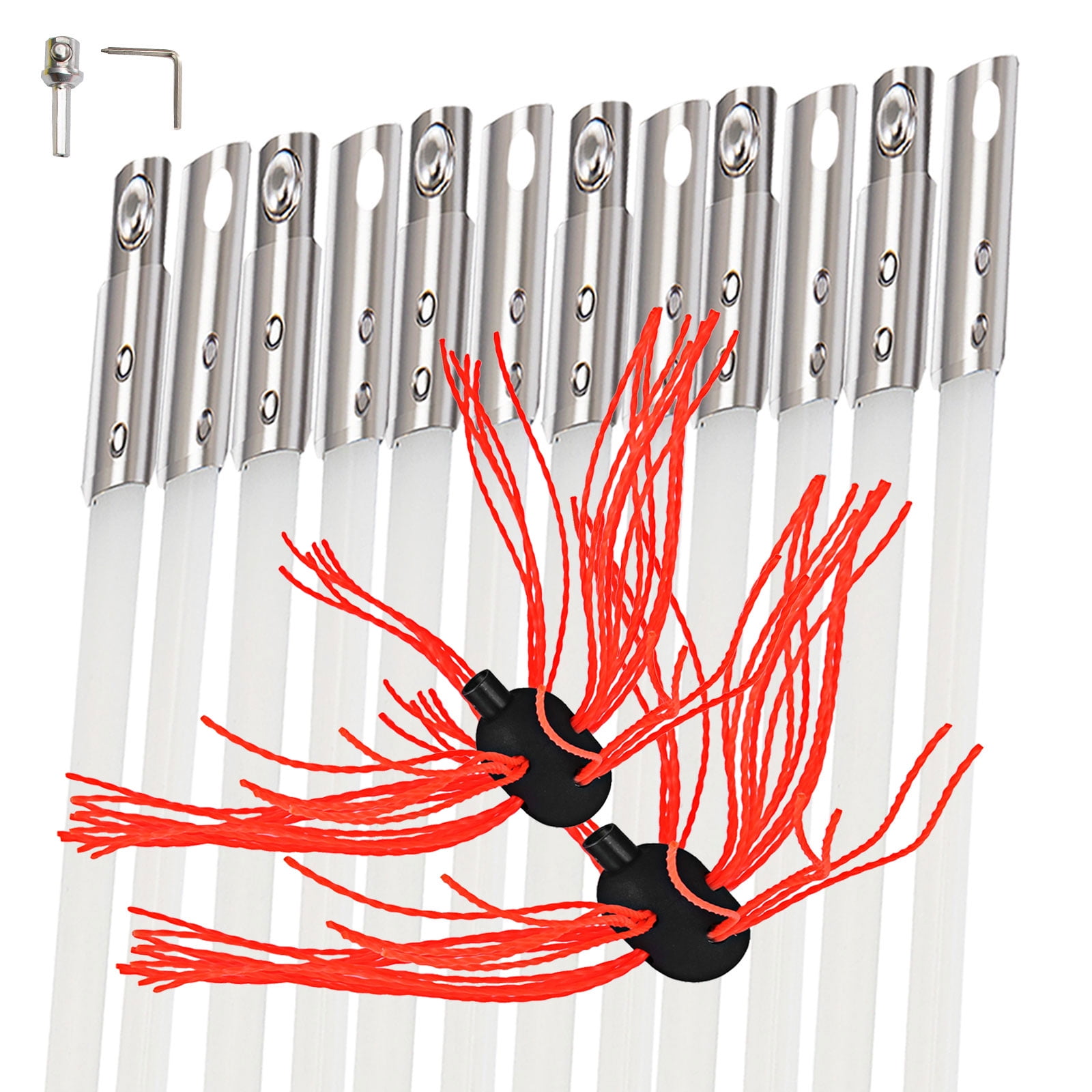 VEVOR Chimney Sweep Kit 39ft Length, Chimney Brush Kit with 12 Nylon ...