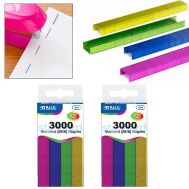 JAM Standard Colorful Staples, Red, 5000/Box - Walmart.com