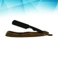 Wooden Handle Black Chic Straight Barber Steel Razors Shaving Folding ...