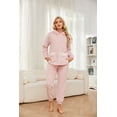 U2SKIIN Womens Pajama Set, Fluffy Hooded Bathrobe Soft Plush Sleepwear ...