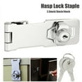 2.5/3/4inch Door Locking Hasp Staple Padlock Cupboard Shed Garage Lock with Keys - Walmart.com