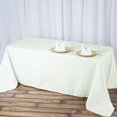 Efavormart 90x132" Seamless Premium IVORY 200 GSM Linens Polyester ...