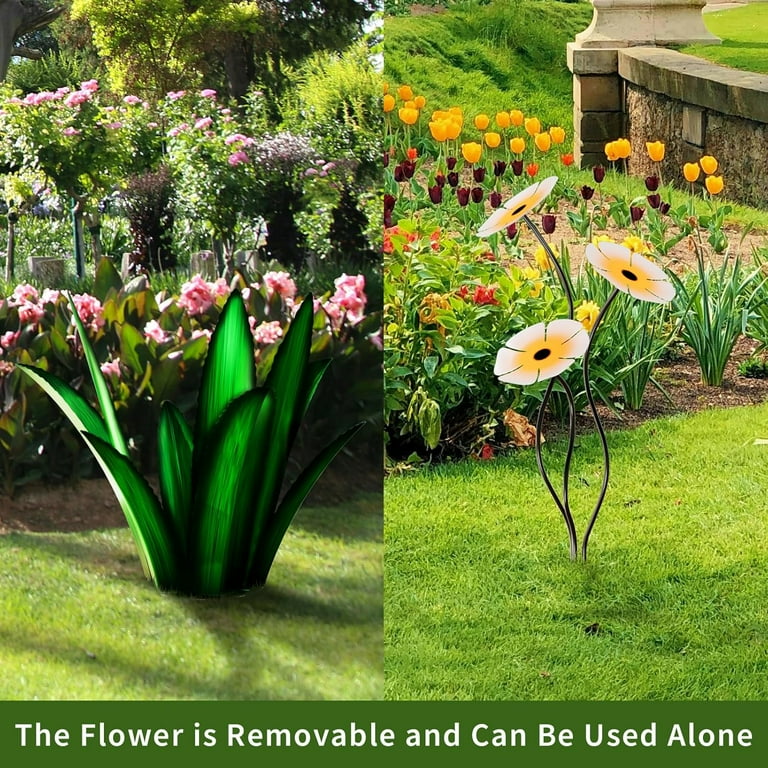 Large Outdoor Metal Flowers 1PC Metal Daylily Flower Garden