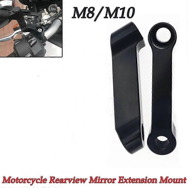 2pcs CNC Motorcycle Mirror Riser 8mm 10mm Universal Motorbike Side ...