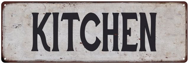 KITCHEN Vintage Look Rustic 6x18 Metal Sign Chic Retro 206180035018 ...