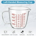 Left Handed Glass Measuring Cup 2 Cup Clear 16 oz Measuring Beaker with ...