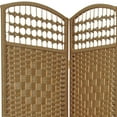 Oriental Furniture 5 1/2 ft. Tall Fiber Weave Room Divider - Natural ...